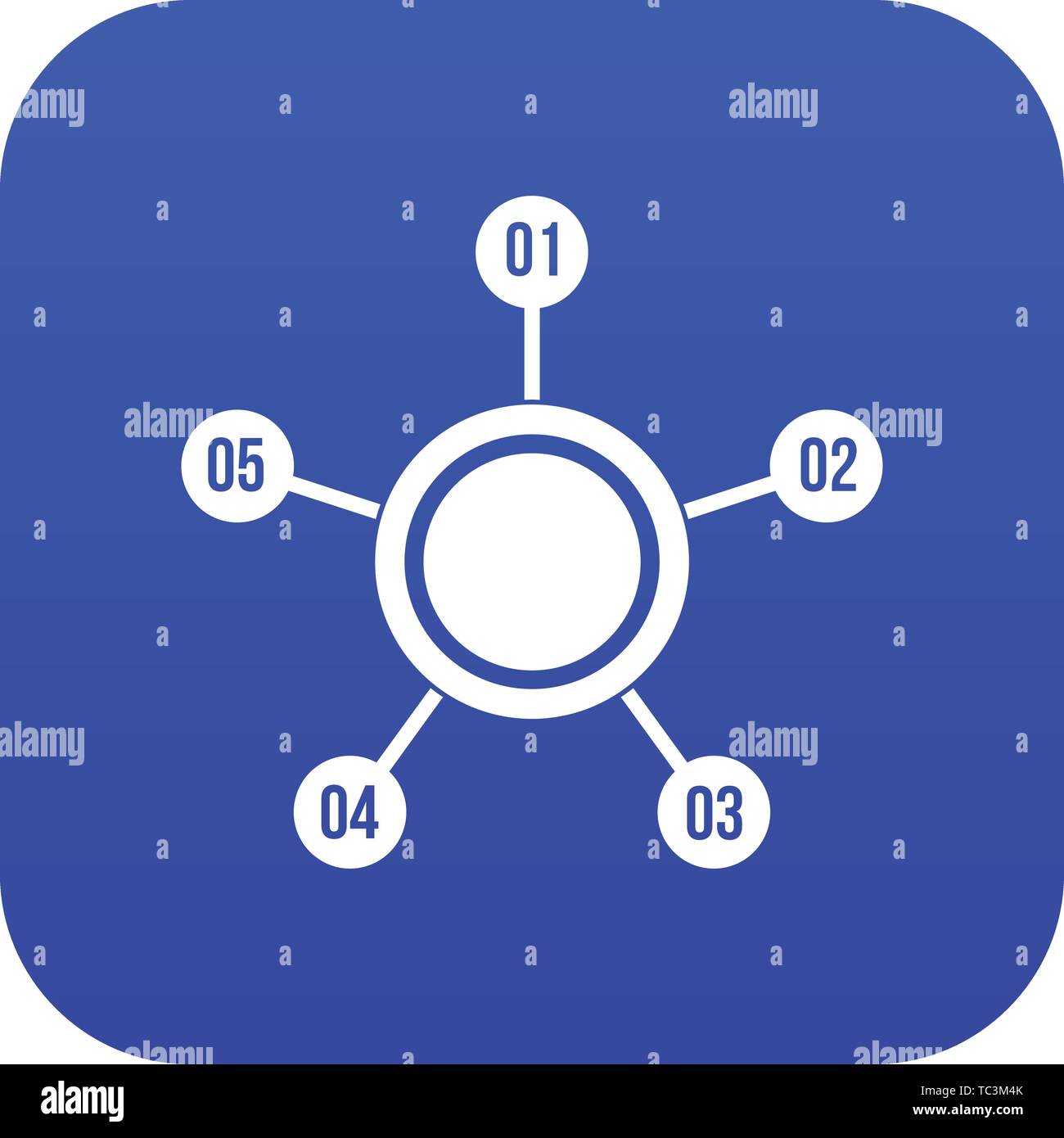 Circle chart with numbers icon digital blue Stock Vector Image & Art ...