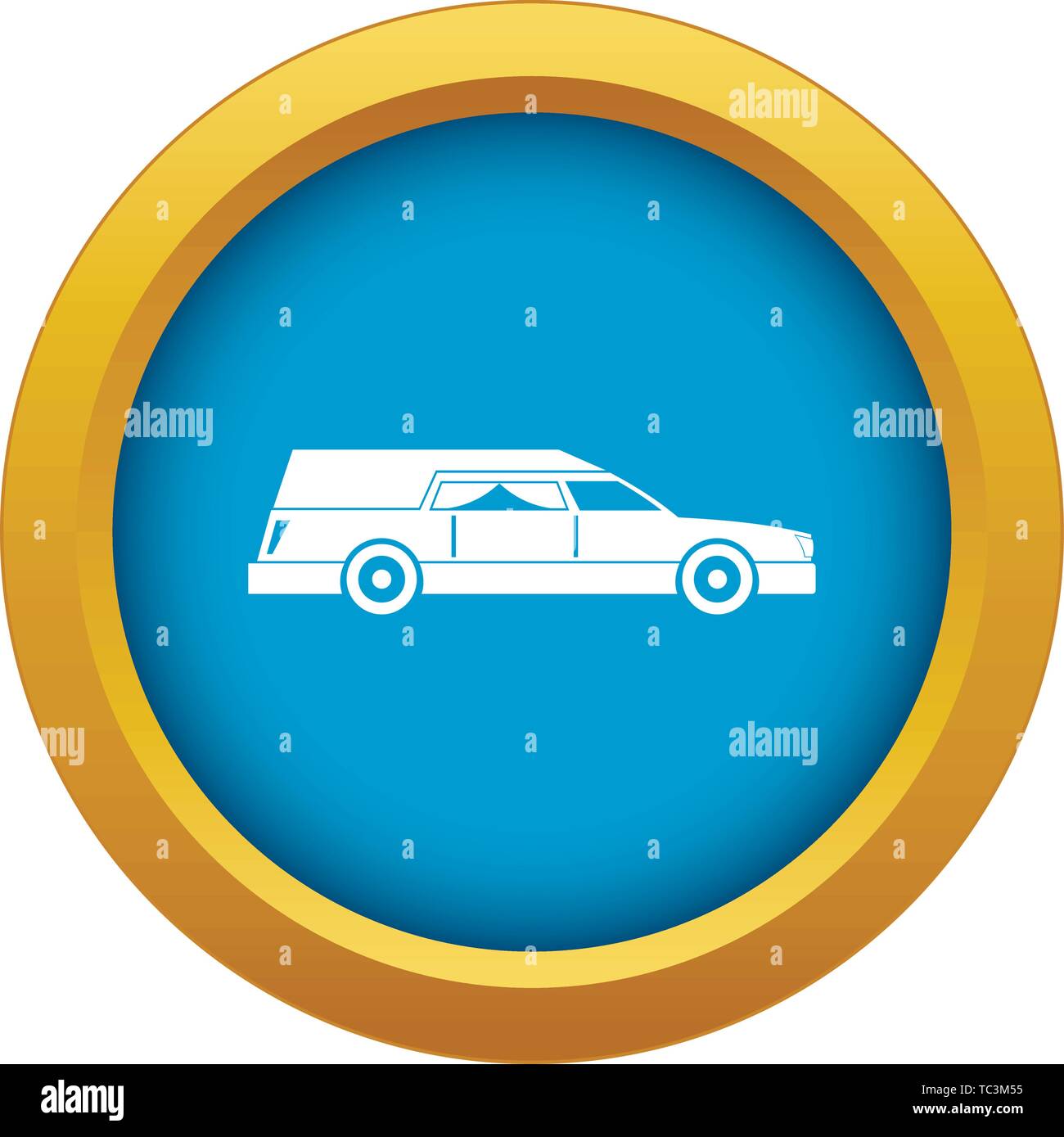 Hearse icon blue vector isolated Stock Vector Image & Art - Alamy