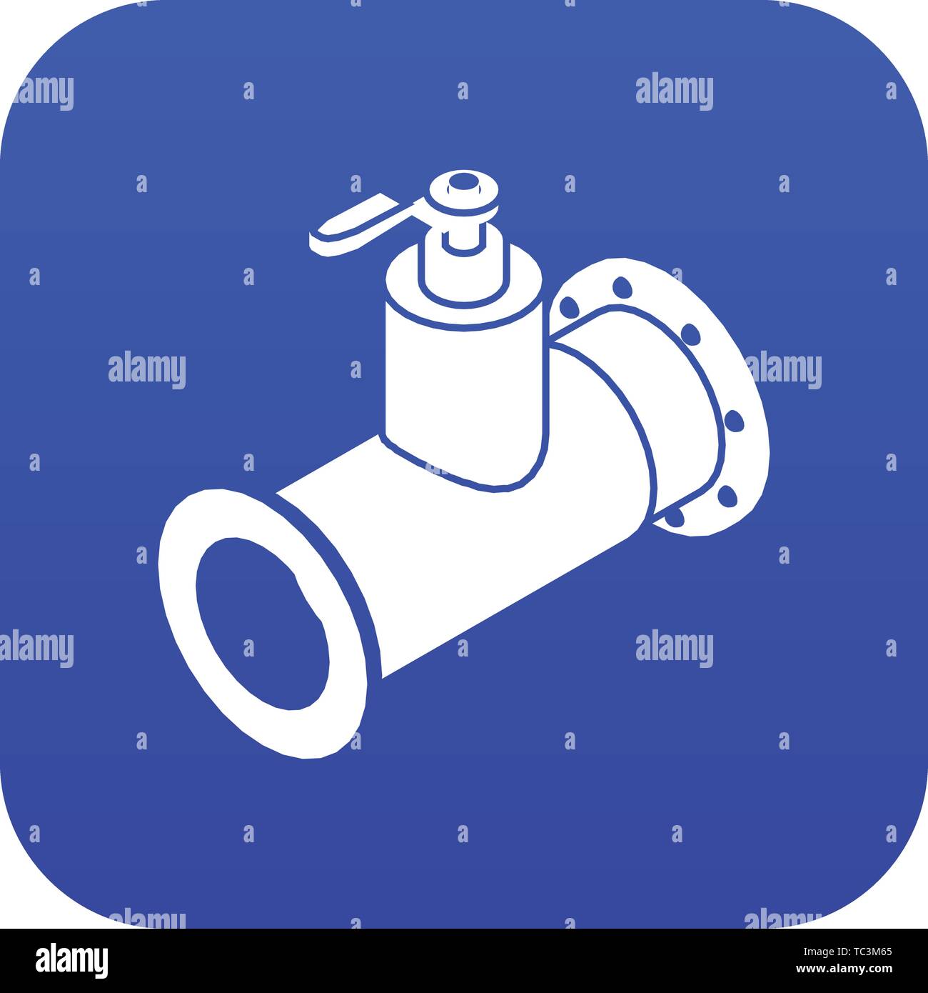Pipe water icon blue vector Stock Vector Image & Art - Alamy
