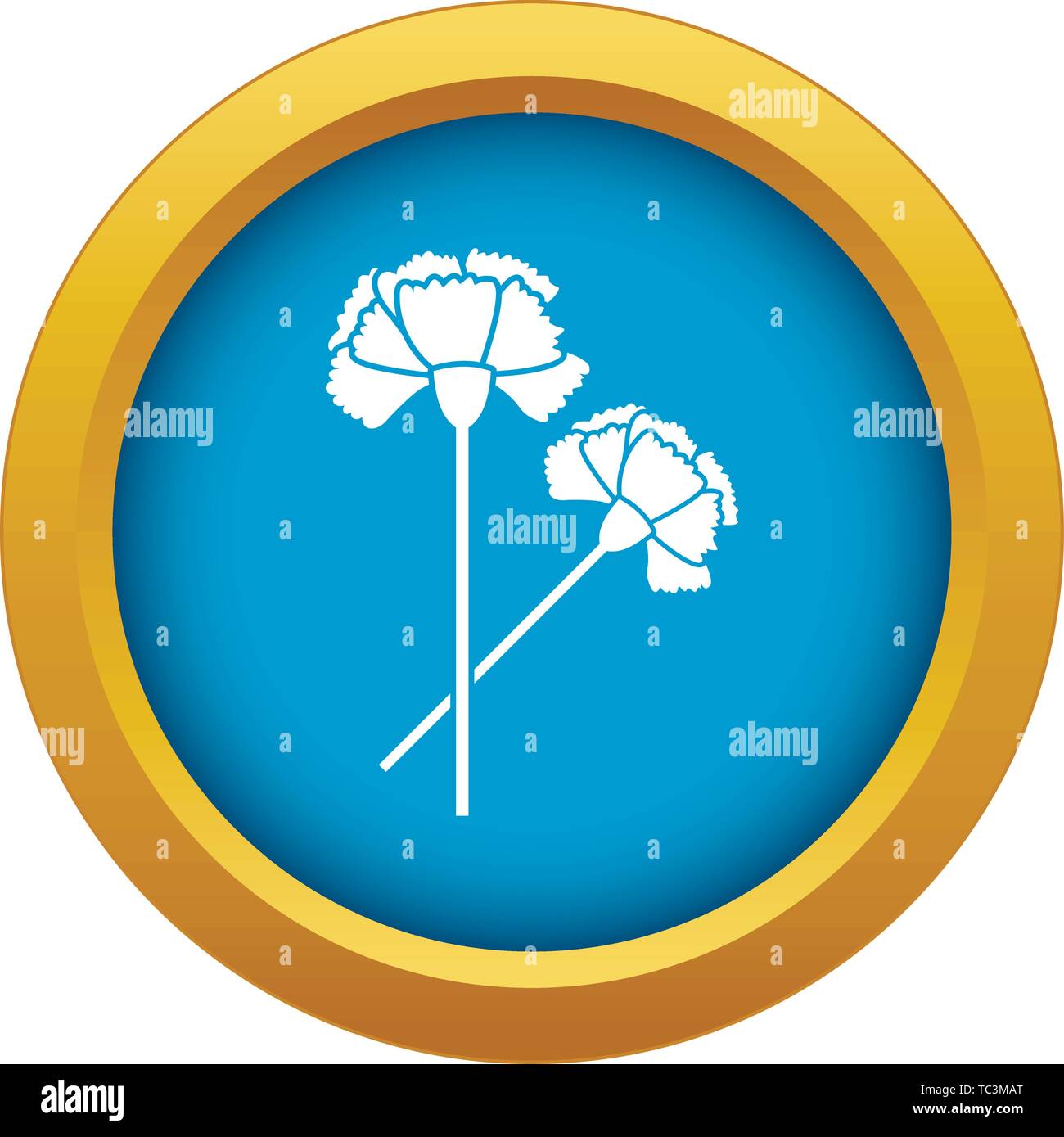 Carnation icon blue vector isolated Stock Vector Image & Art - Alamy