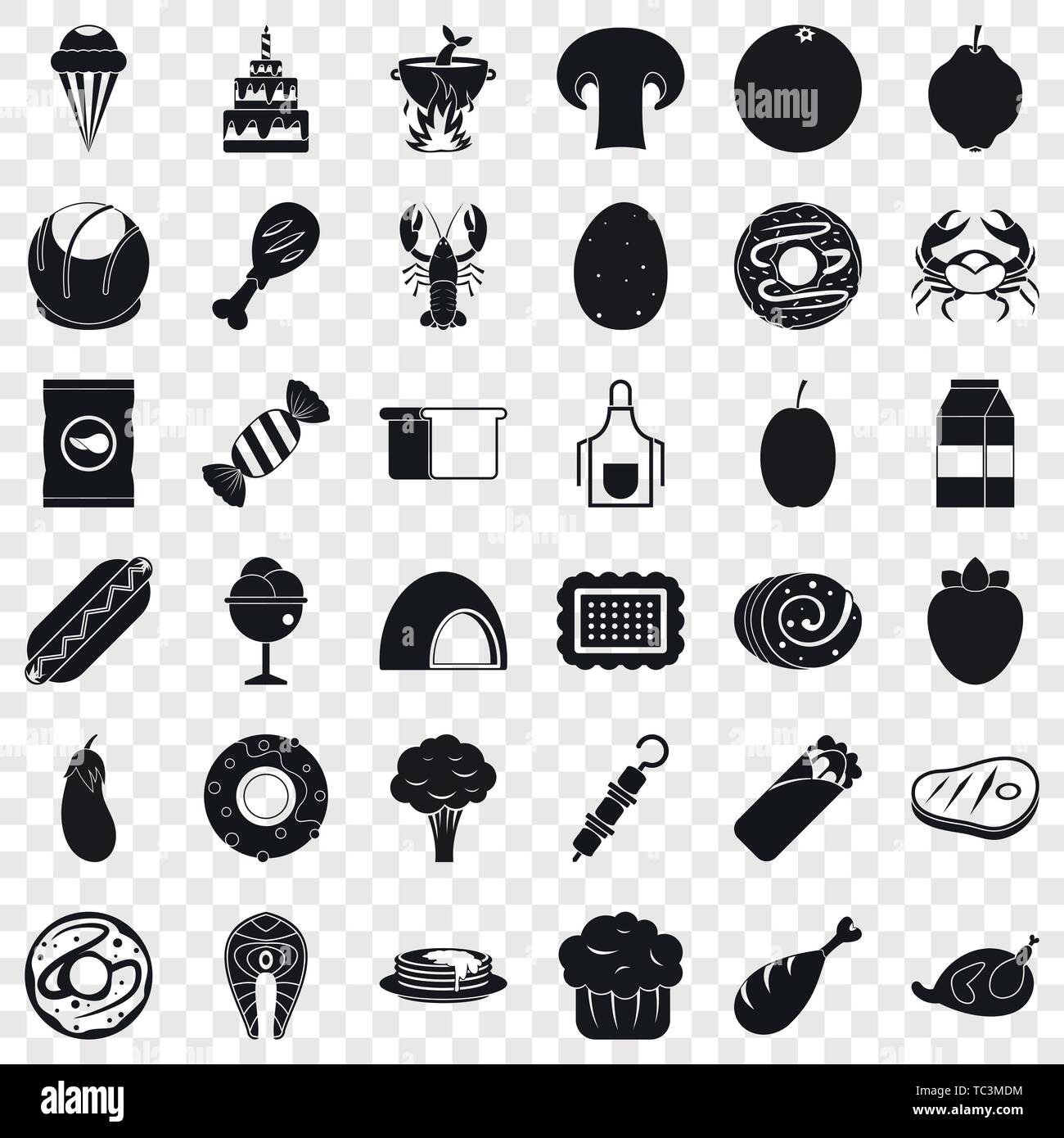 Chicken icons set, simle style Stock Vector Image & Art - Alamy