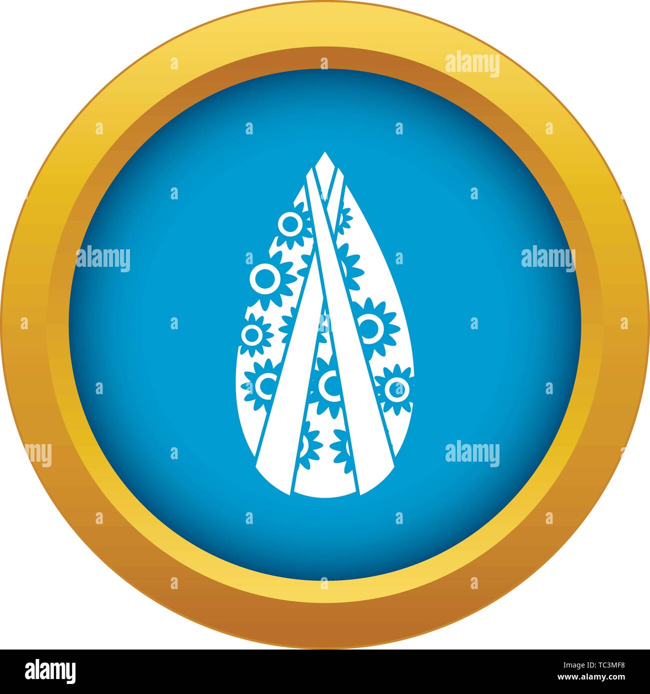 Memorial wreath icon blue vector isolated Stock Vector Image & Art - Alamy