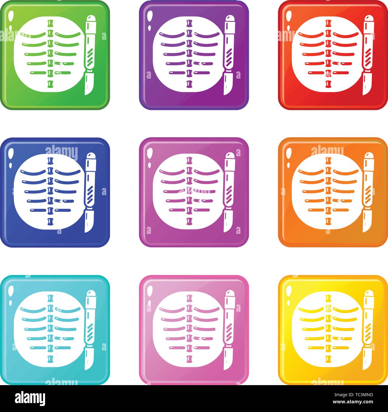 Xray of rib icon, simple style Stock Vector Image & Art - Alamy
