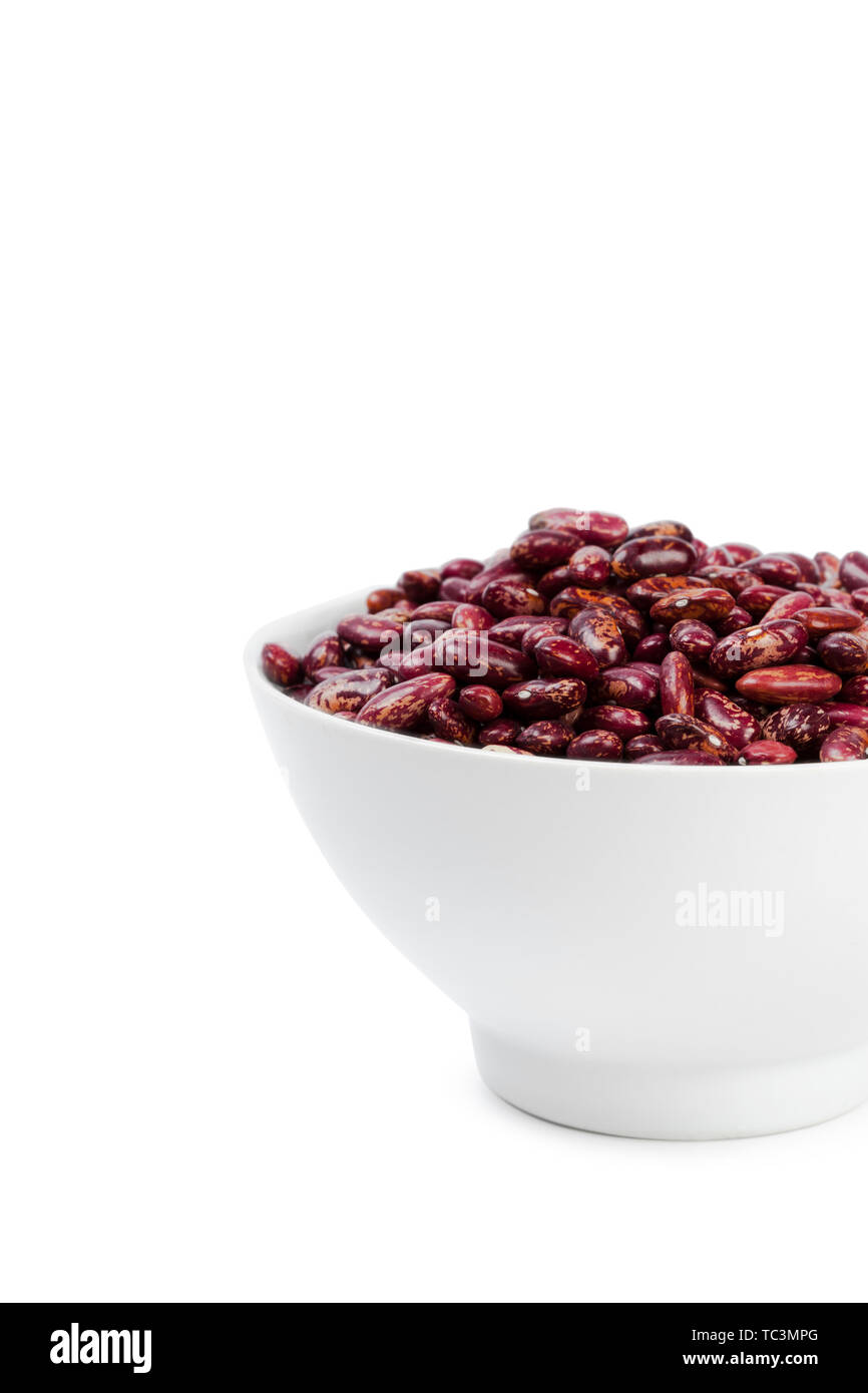 Red beans isolated on white background Stock Photo - Alamy