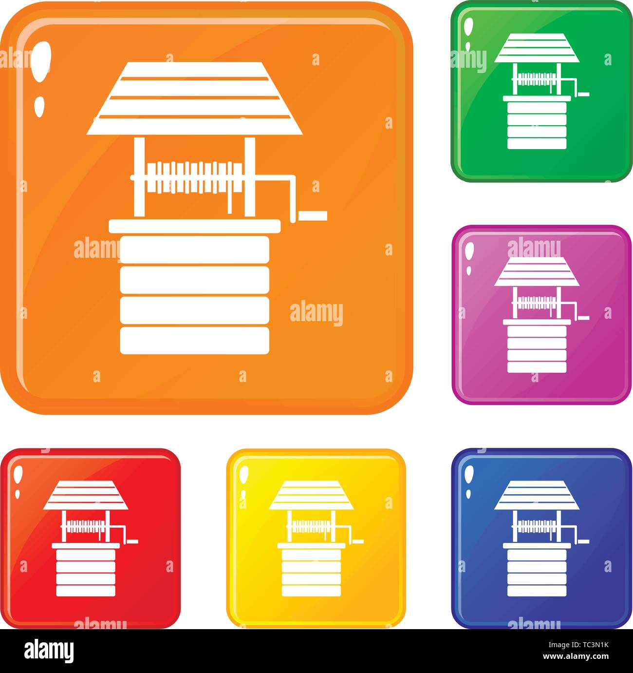Water well icons set vector color Stock Vector Image & Art - Alamy