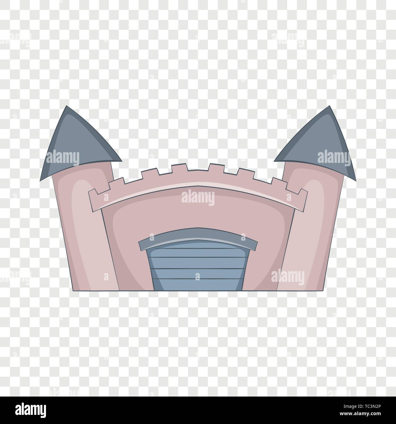 Fortified medieval castle icon, cartoon style Stock Vector Image & Art ...