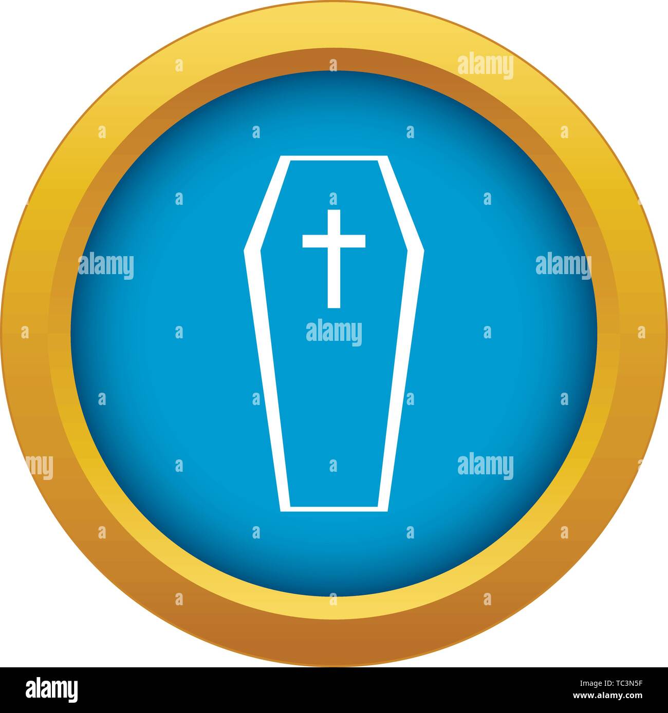 Coffin icon blue vector isolated Stock Vector Image & Art - Alamy