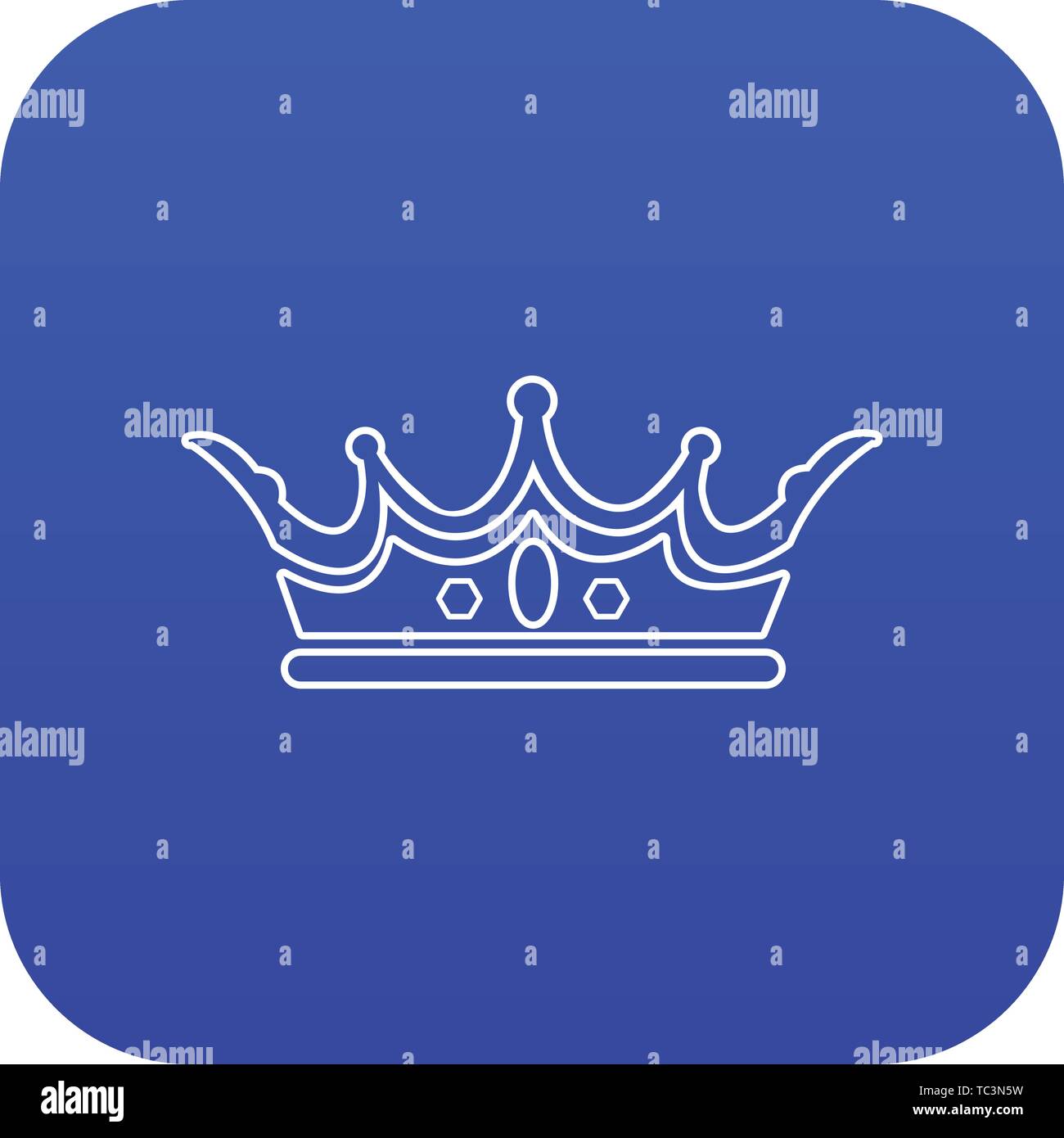 Princess crown icon blue vector Stock Vector Image & Art - Alamy