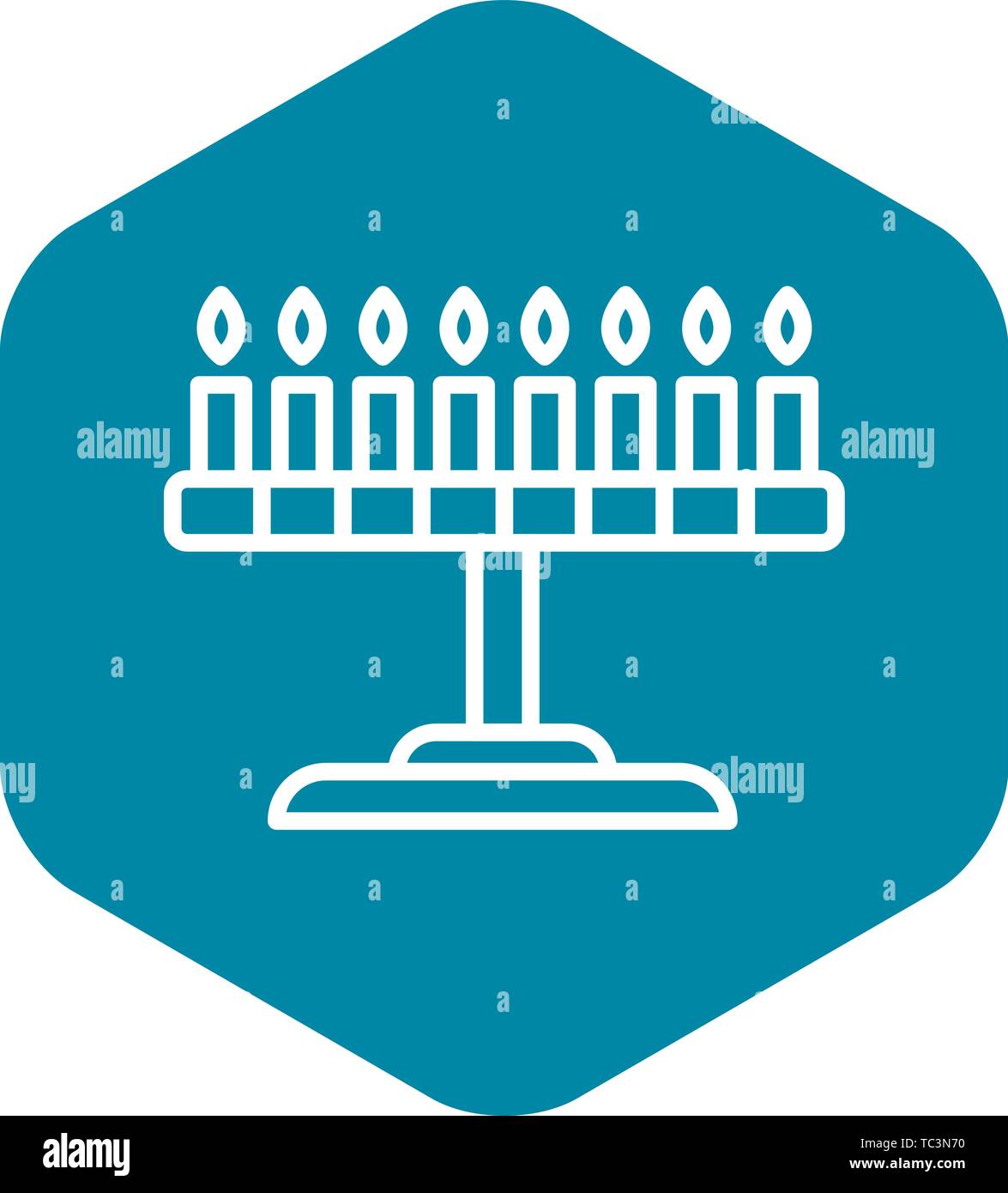 Menorah candles seven Stock Vector Images - Alamy