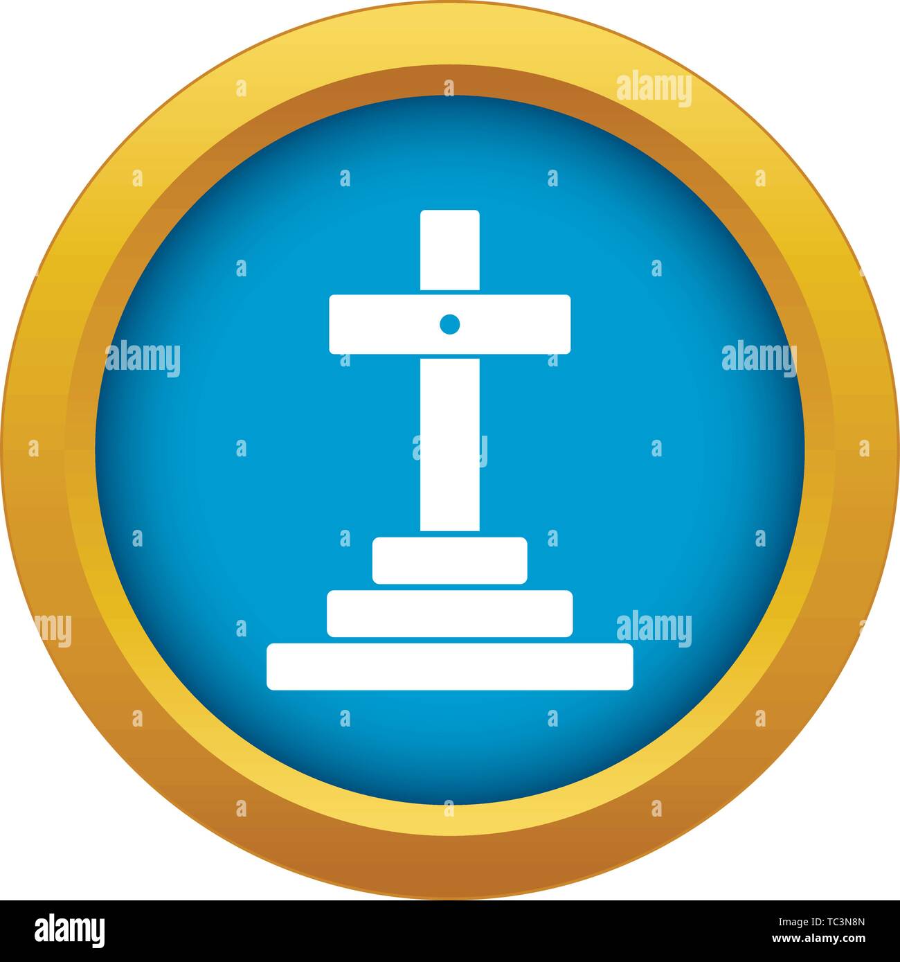 Blue cross in cemetery Stock Vector Images - Alamy