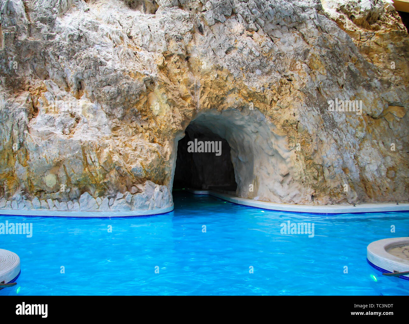 Thermal baths in the cave, swimming pool, hot springs, relaxation and ...