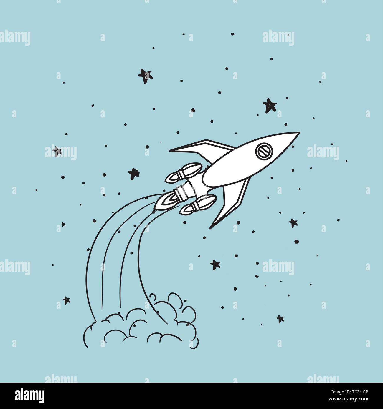 Rocket and stars design vector illustration Stock Vector Image & Art ...