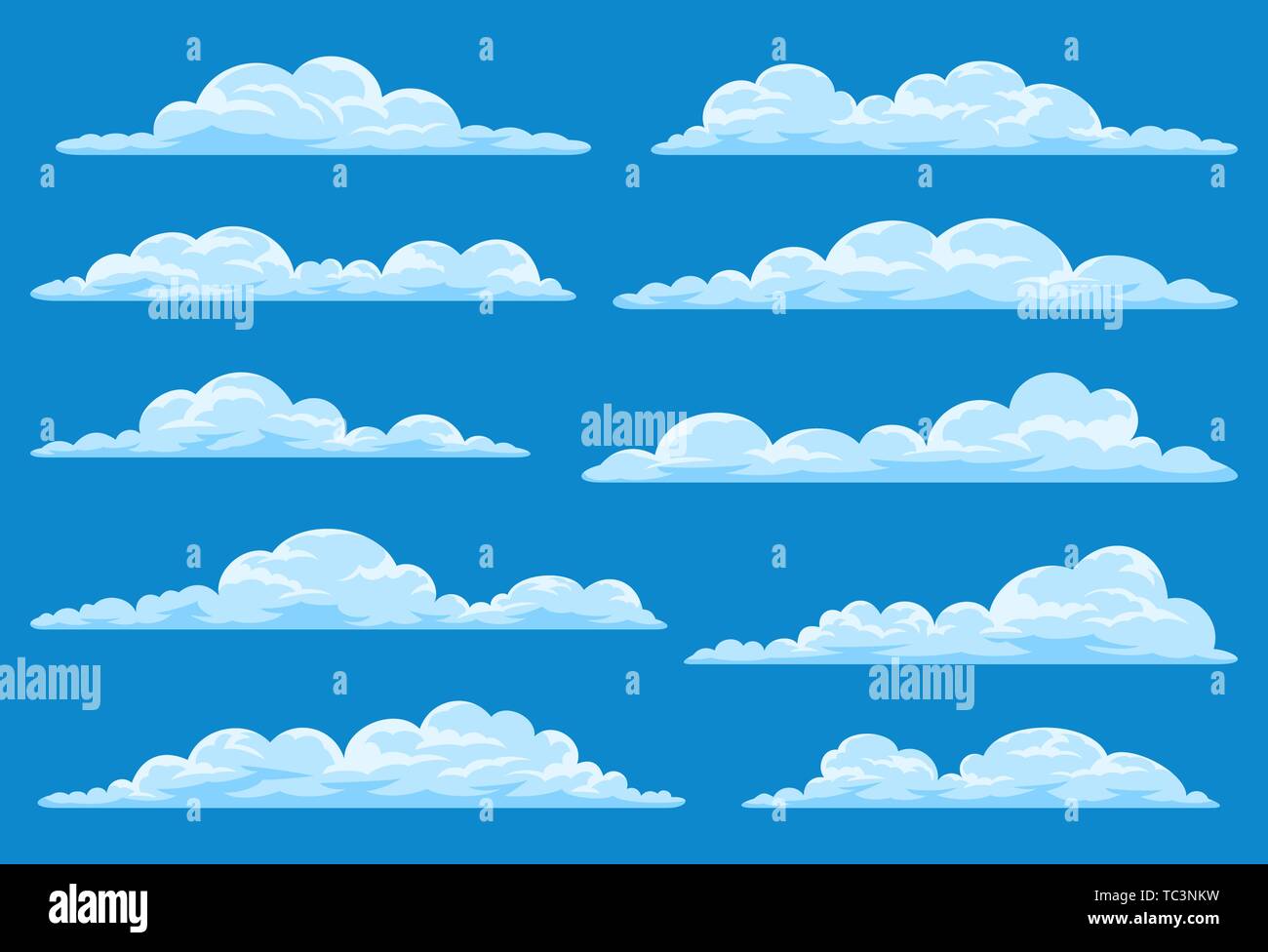 Set of cartoon clouds Stock Vector Image & Art - Alamy