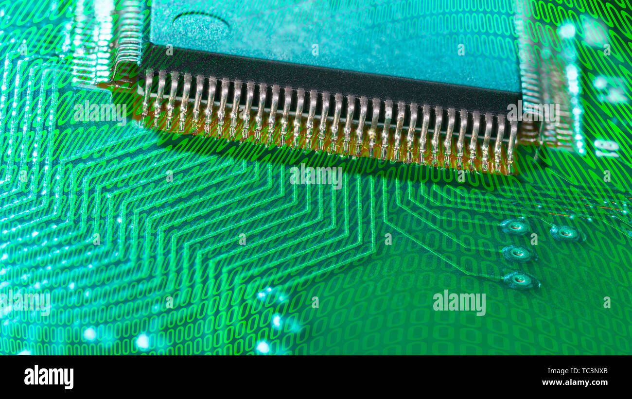 Integrated circuit. Surface-mount technology of electronic components ...