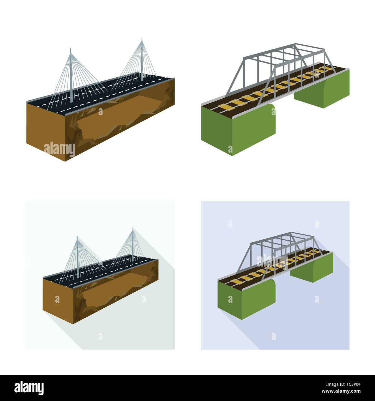 bridge,mounted,sea,modern,assembled,long,columns,autobahn,shore,metal ...