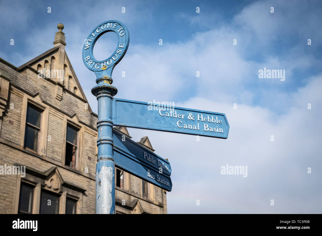 Welcome to Brighouse sign, Calderdale, West Yorkshire, UK Stock Photo ...