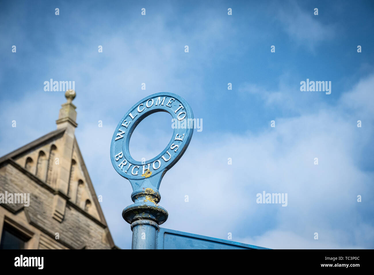 Welcome to Brighouse sign, Calderdale, West Yorkshire, UK Stock Photo ...