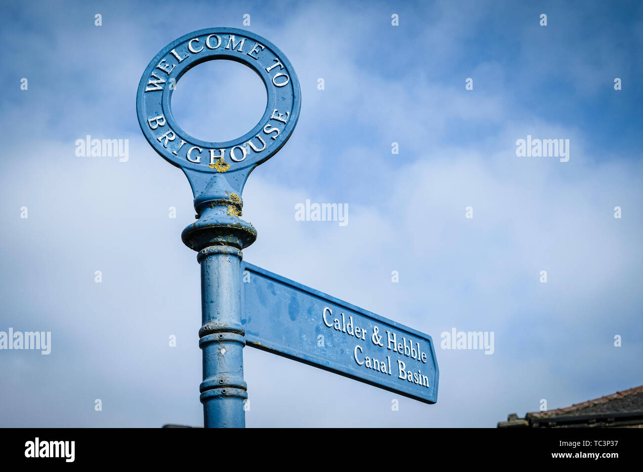 Welcome to Brighouse sign, Calderdale, West Yorkshire, UK Stock Photo ...