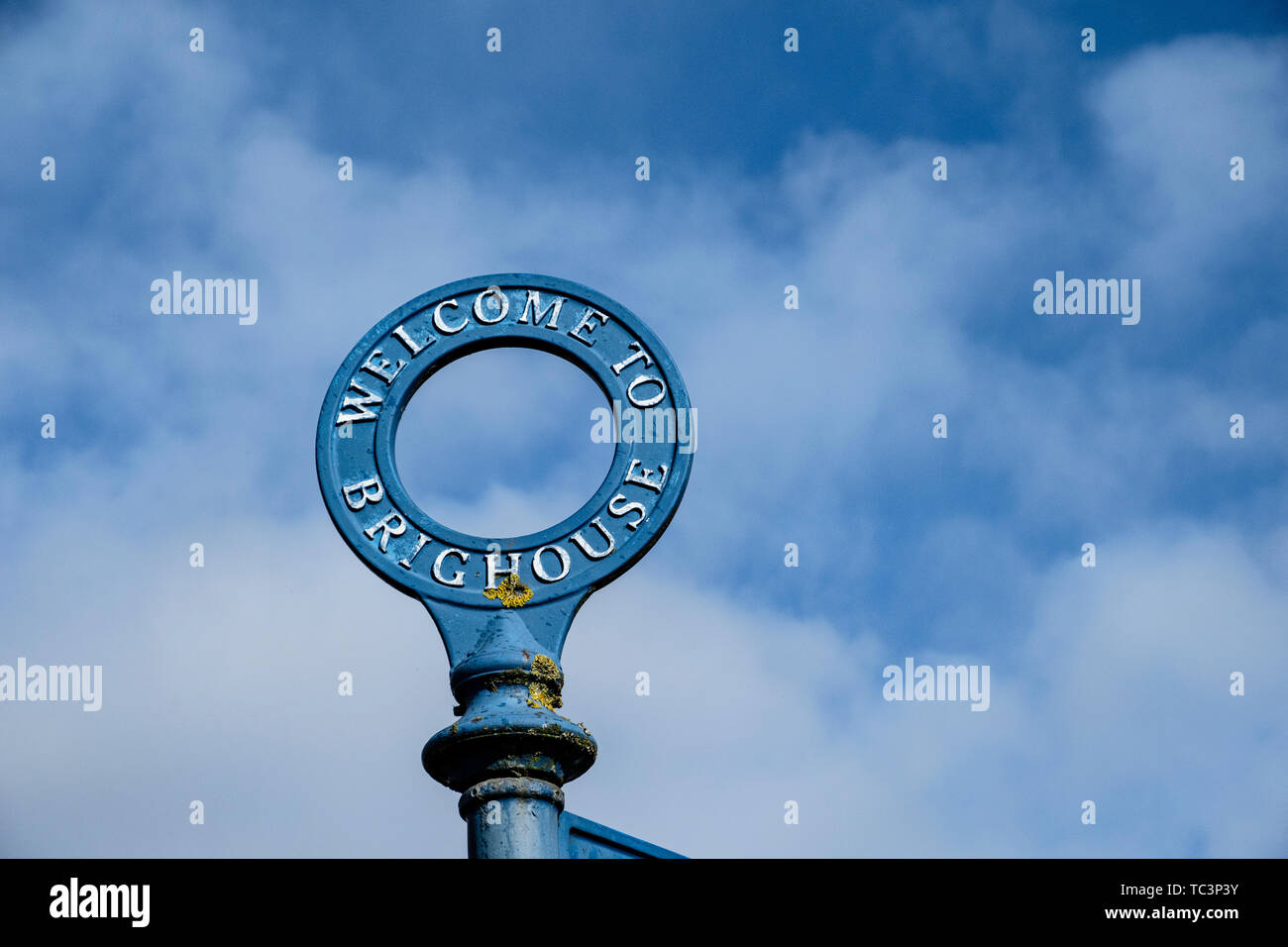 Welcome to Brighouse sign, Calderdale, West Yorkshire, UK Stock Photo ...