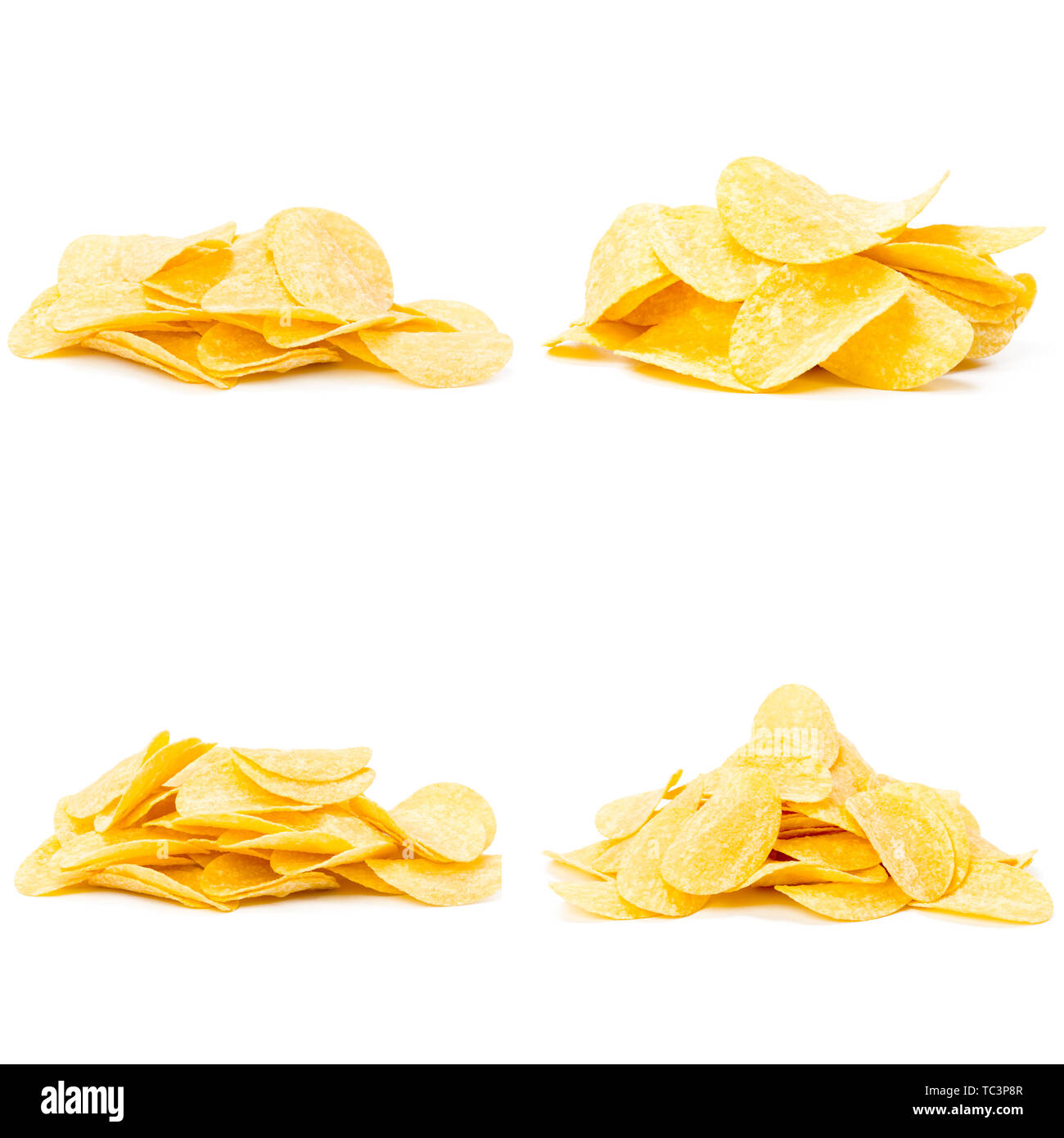 Collage of tasty potato chips Stock Photo - Alamy