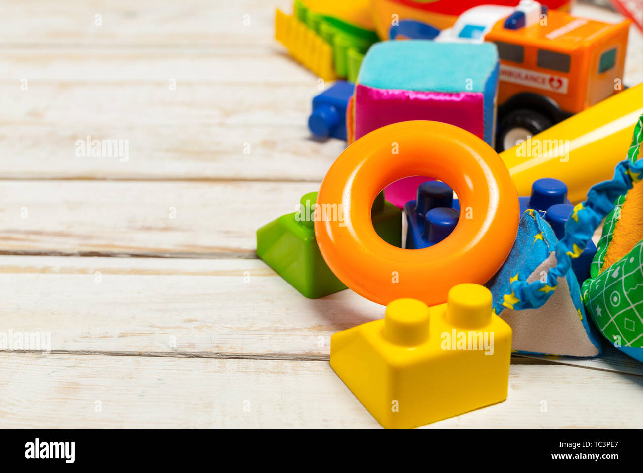 Set of children toys Stock Photo - Alamy