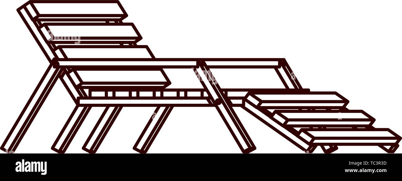 beach chair for sunbathing on white background Stock Vector Image & Art ...