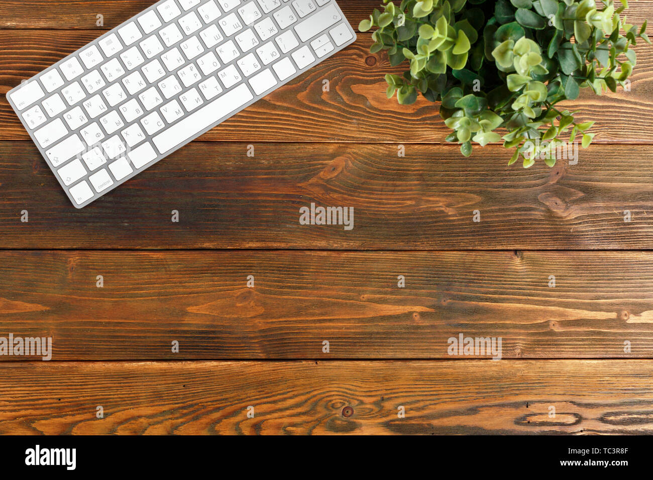 Keyboard from above Stock Photo - Alamy