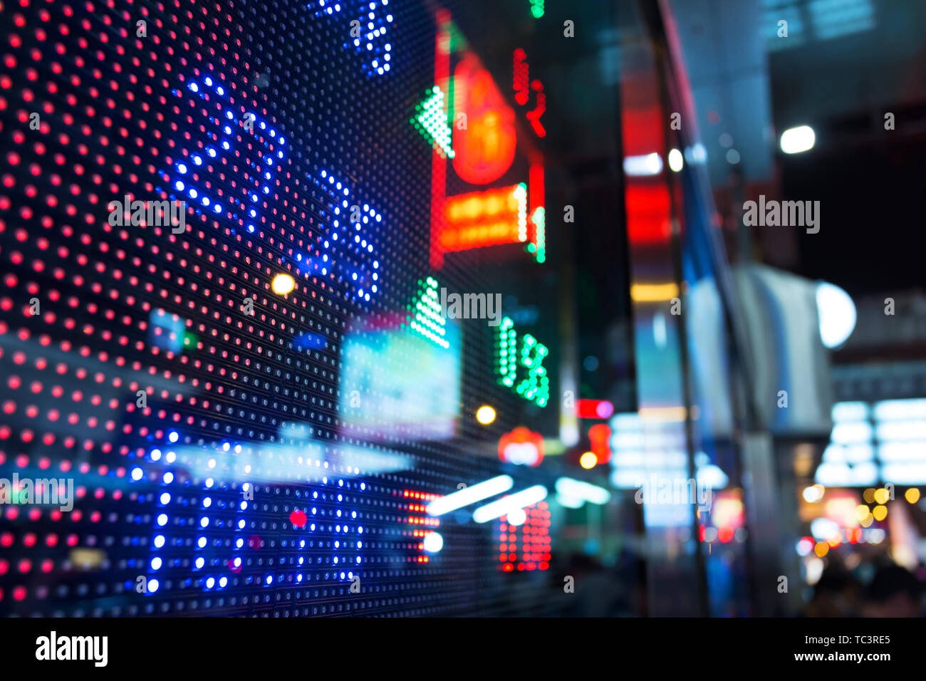 Display of Stock Market quotes Stock Photo - Alamy