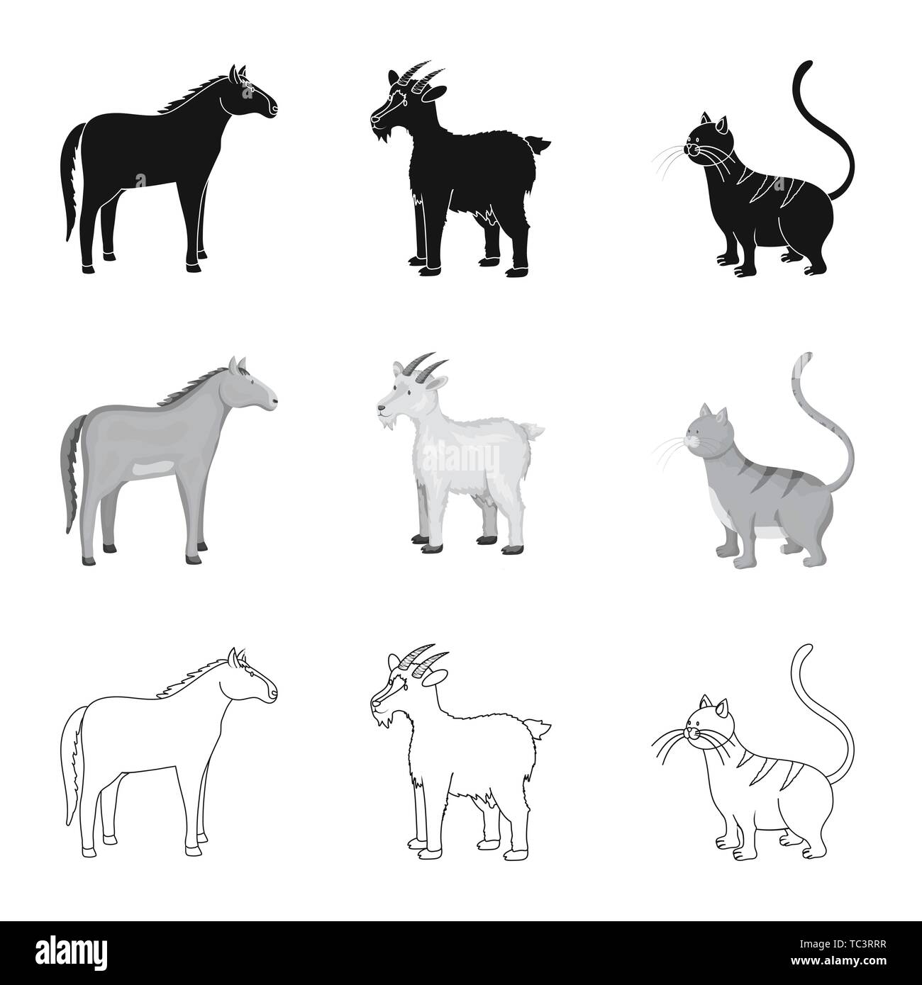 Vector design of breeding and kitchen symbol. Set of breeding and ...