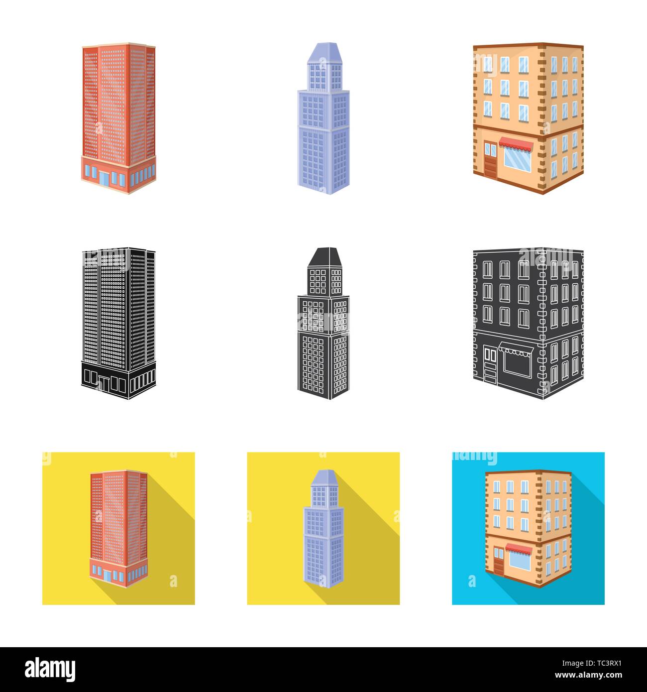Vector design of construction and building icon. Collection of ...