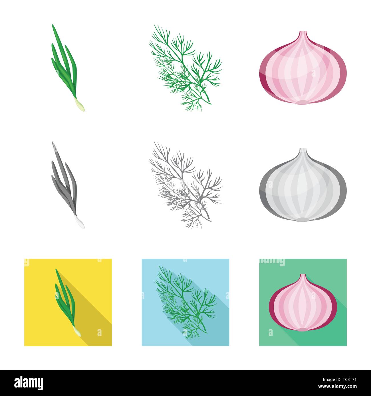 Vector illustration of taste and product symbol. Collection of taste ...