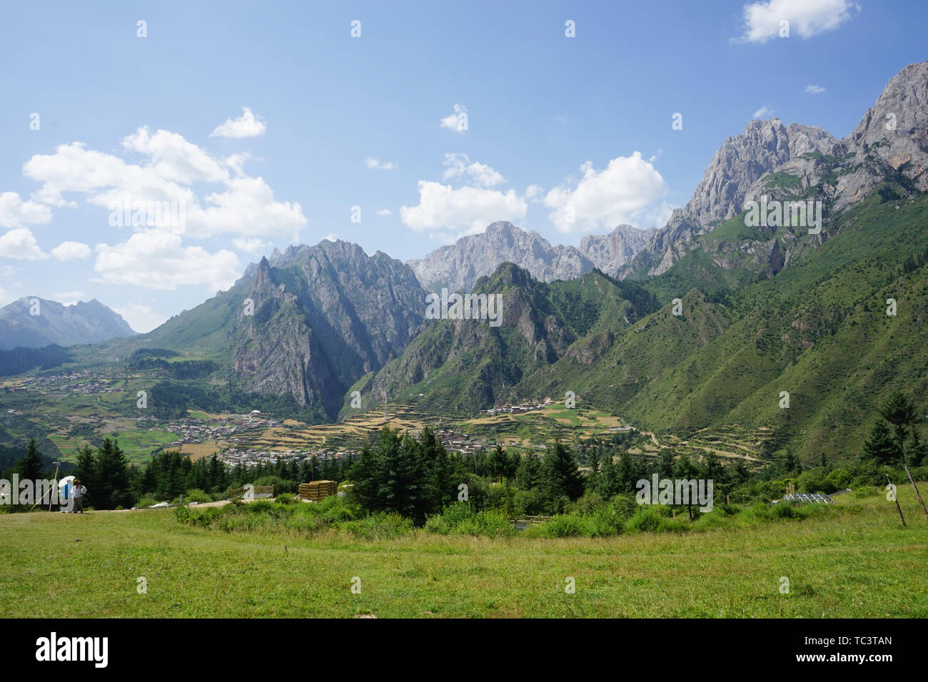 Beautiful scenery of grass slope mountain peaks - Zagana Mountain ...