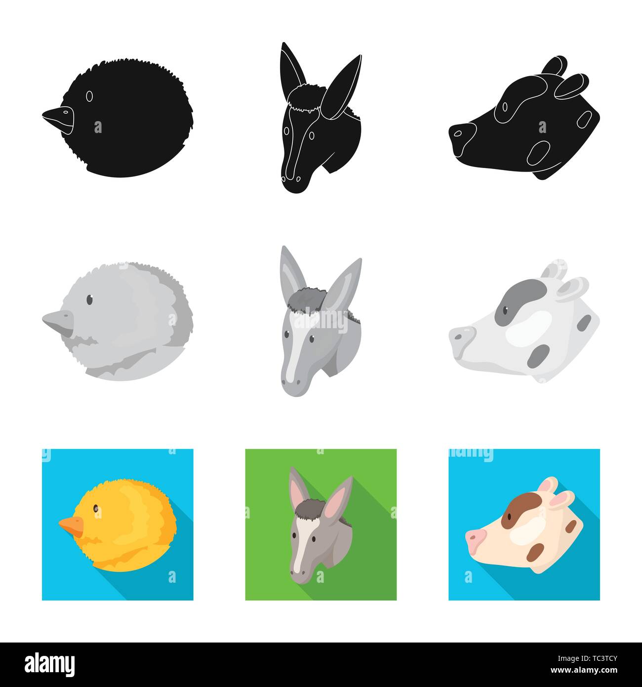 Vector illustration of agriculture and breeding icon. Set of ...