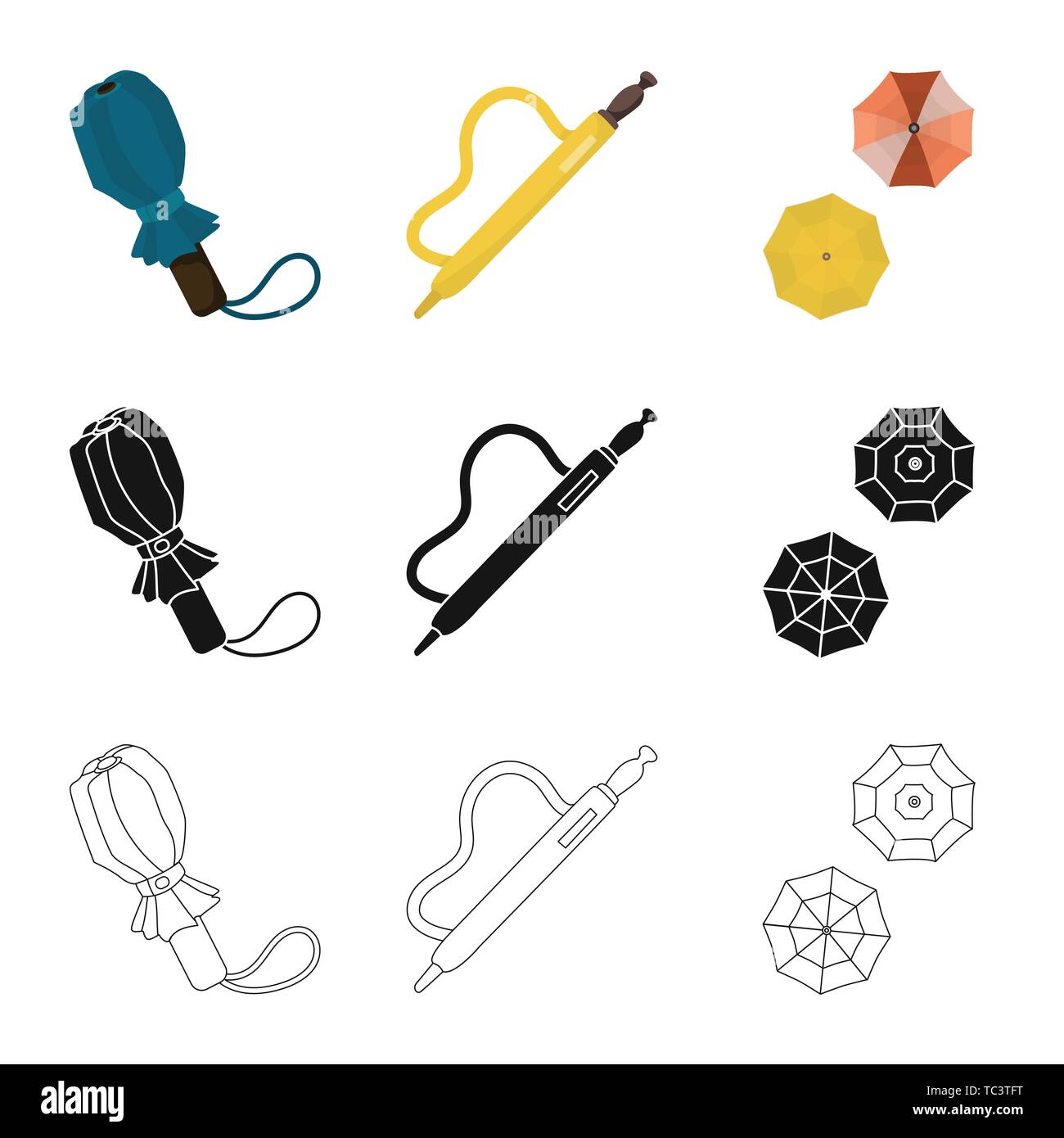 Vector illustration of protection and closed logo. Set of protection ...