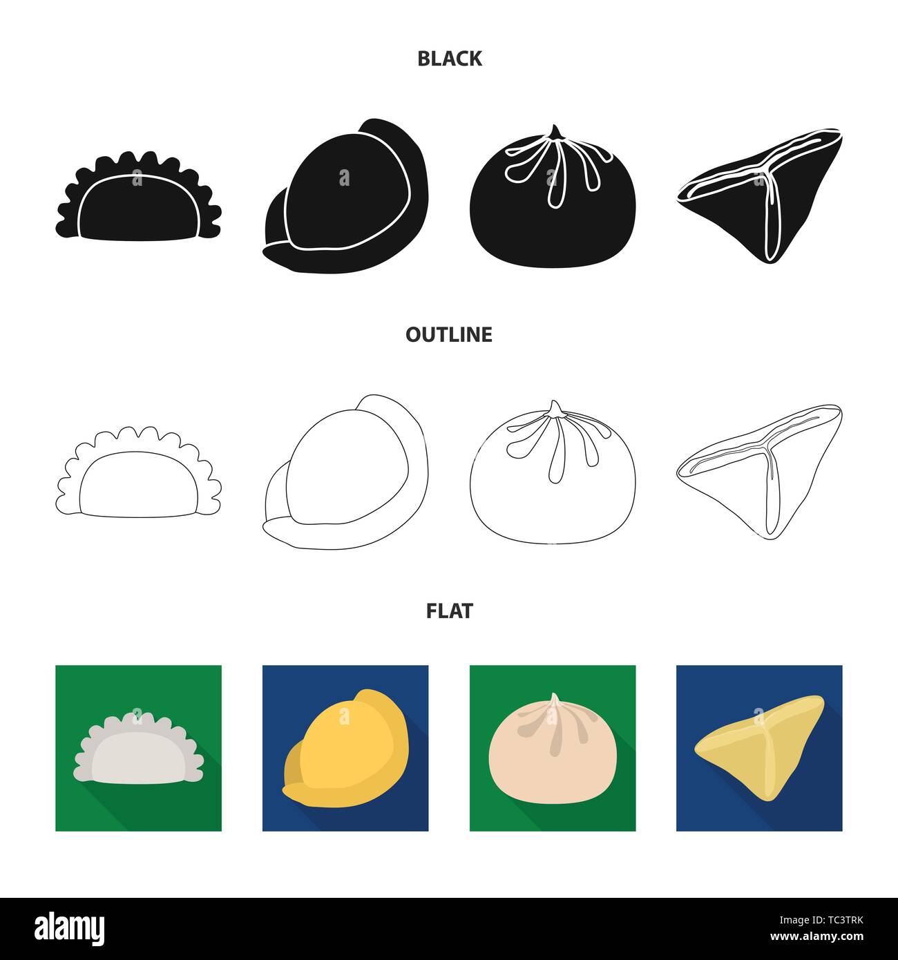 Vector design of products and cooking symbol. Set of products and ...