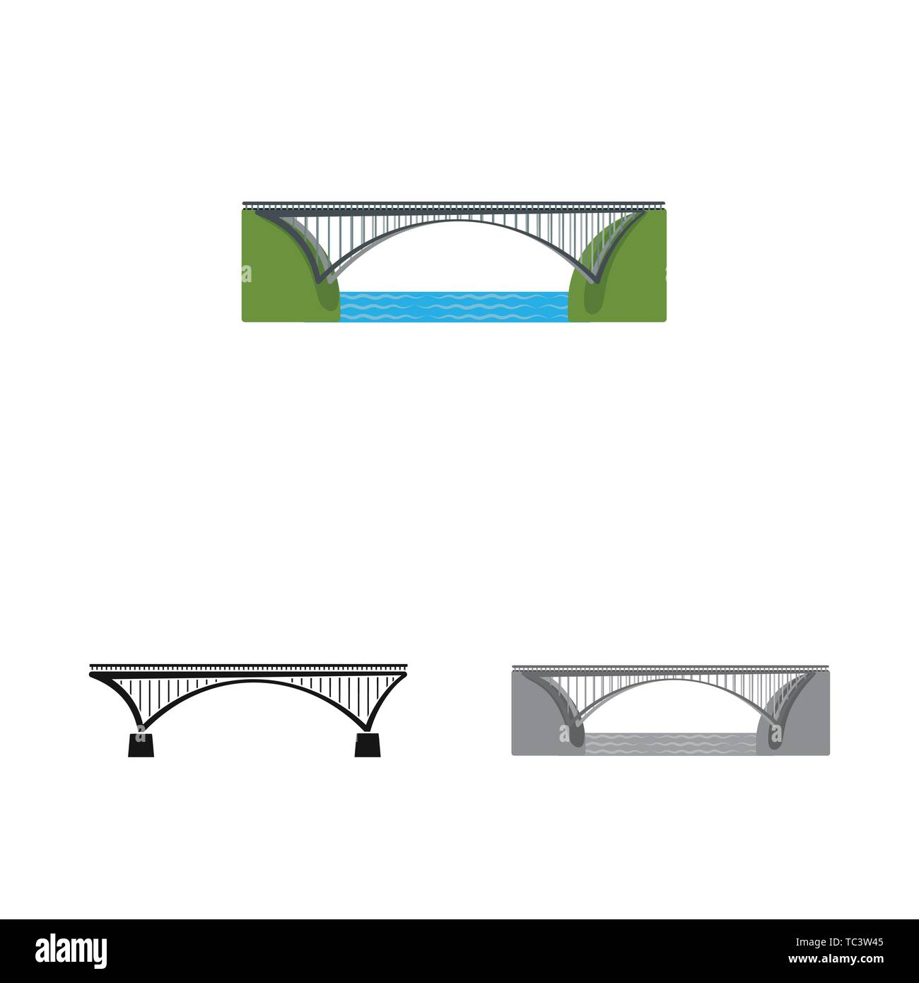 Vector design of connection and design sign. Set of connection and side ...
