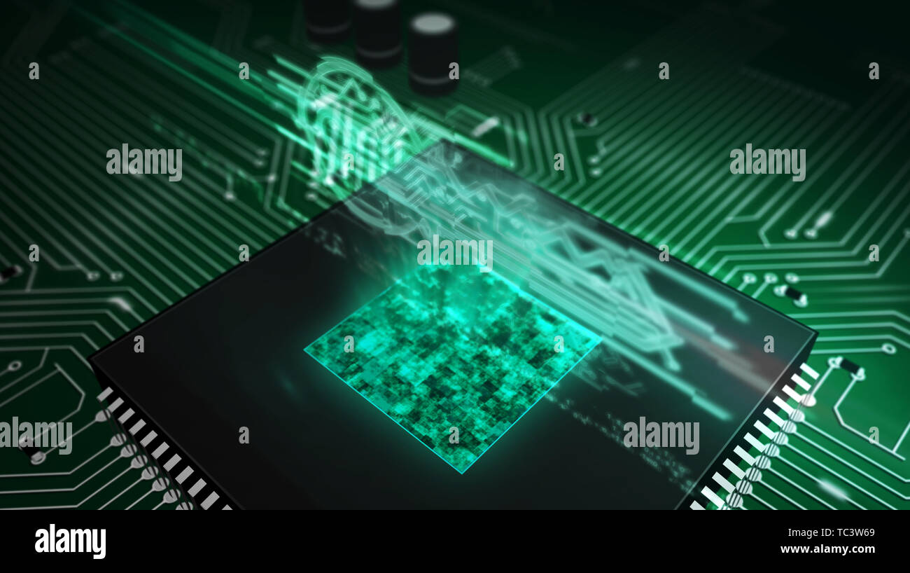 Concept Of Cyber Security Computer Protection Coding And Encryption With Digital Key Hologram