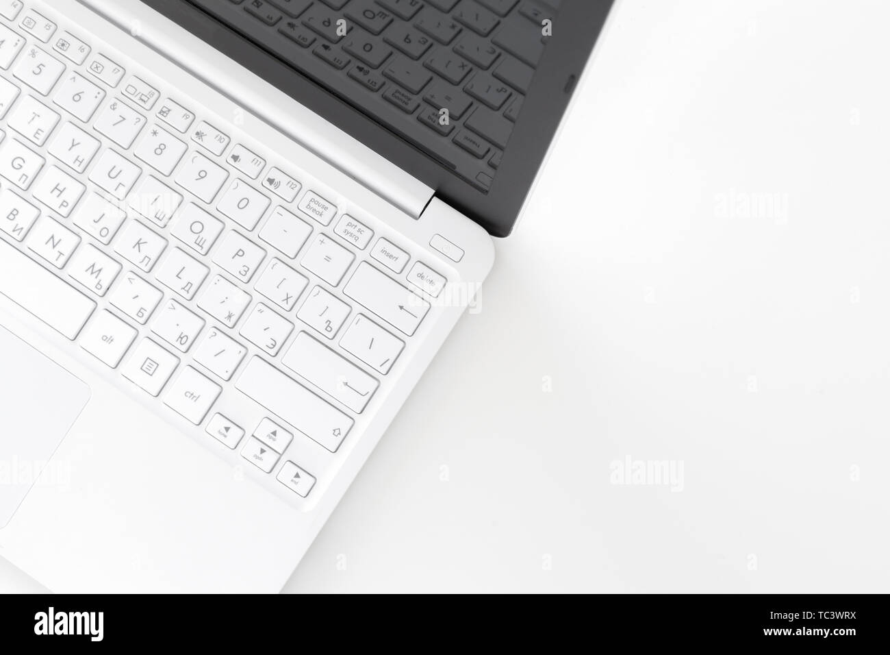 Office table with keyboard Stock Photo - Alamy