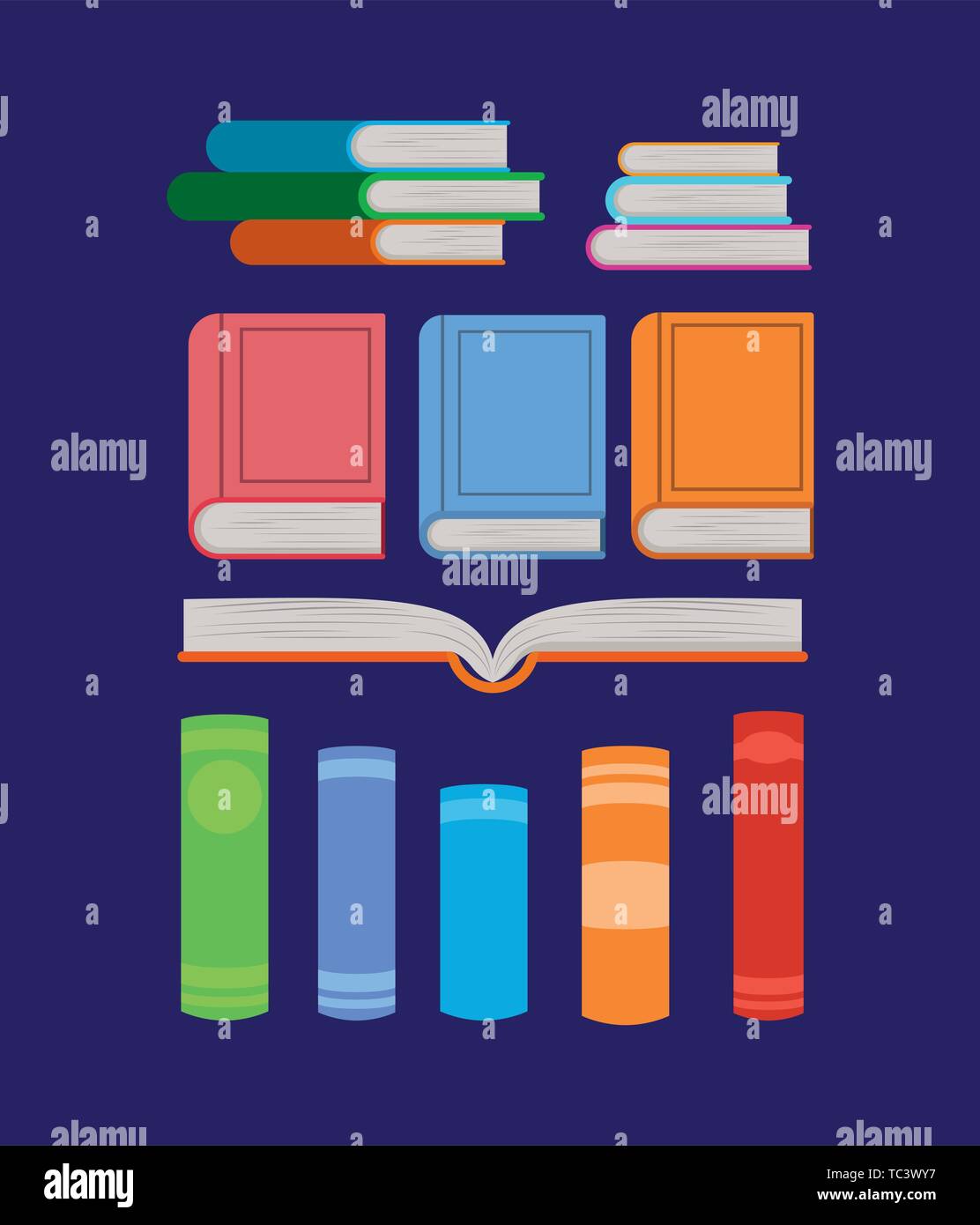Group of books design vector illustration Stock Vector Image & Art - Alamy