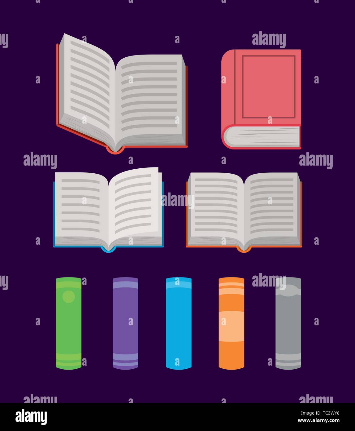 Group of books design vector illustration Stock Vector Image & Art - Alamy