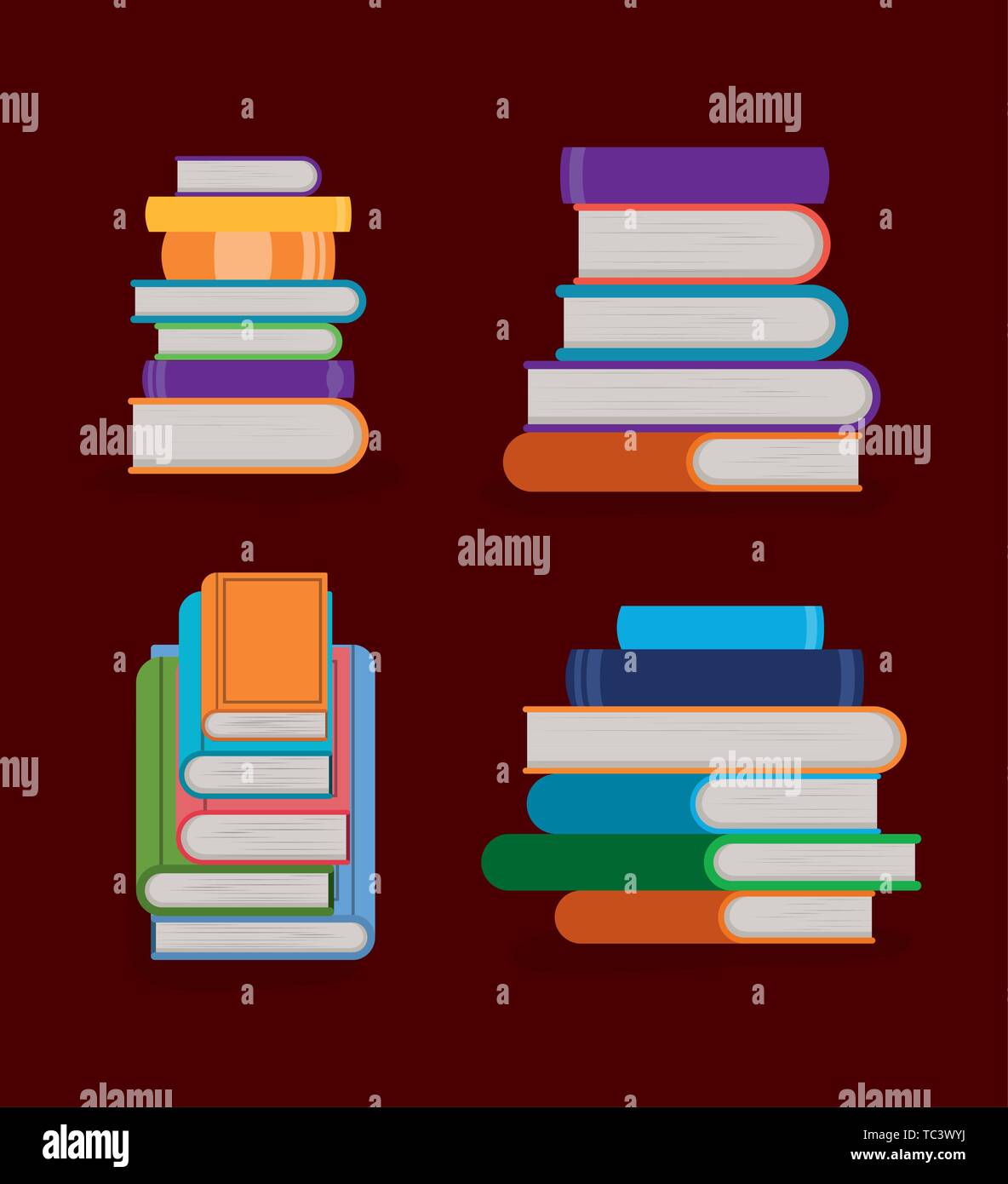 Group of books design vector illustration Stock Vector Image & Art - Alamy