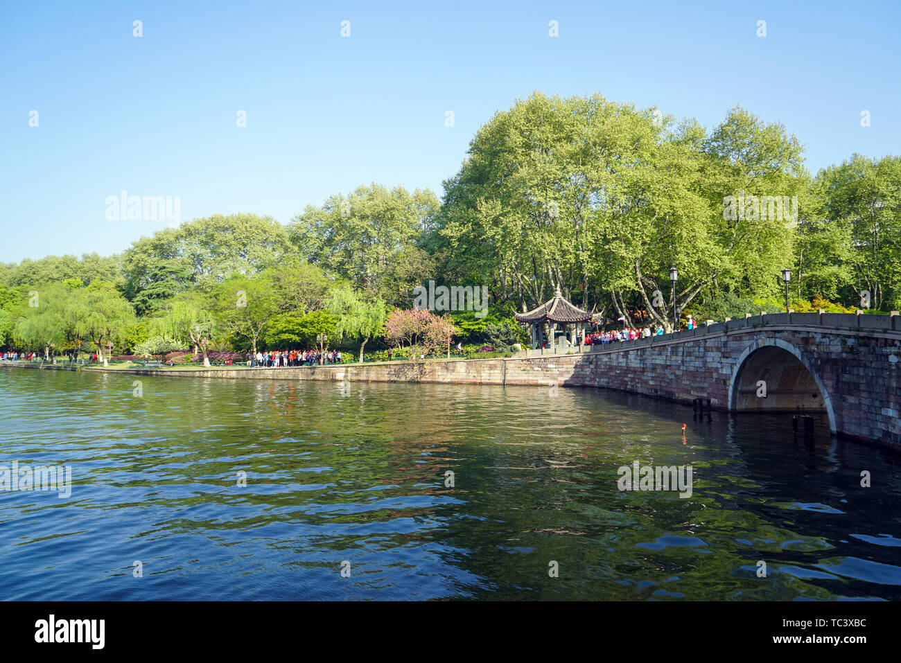 Spring color of West Lake Scenic Area Stock Photo - Alamy