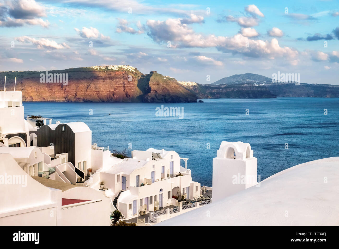 Beautiful view of city at sea resort Stock Photo - Alamy