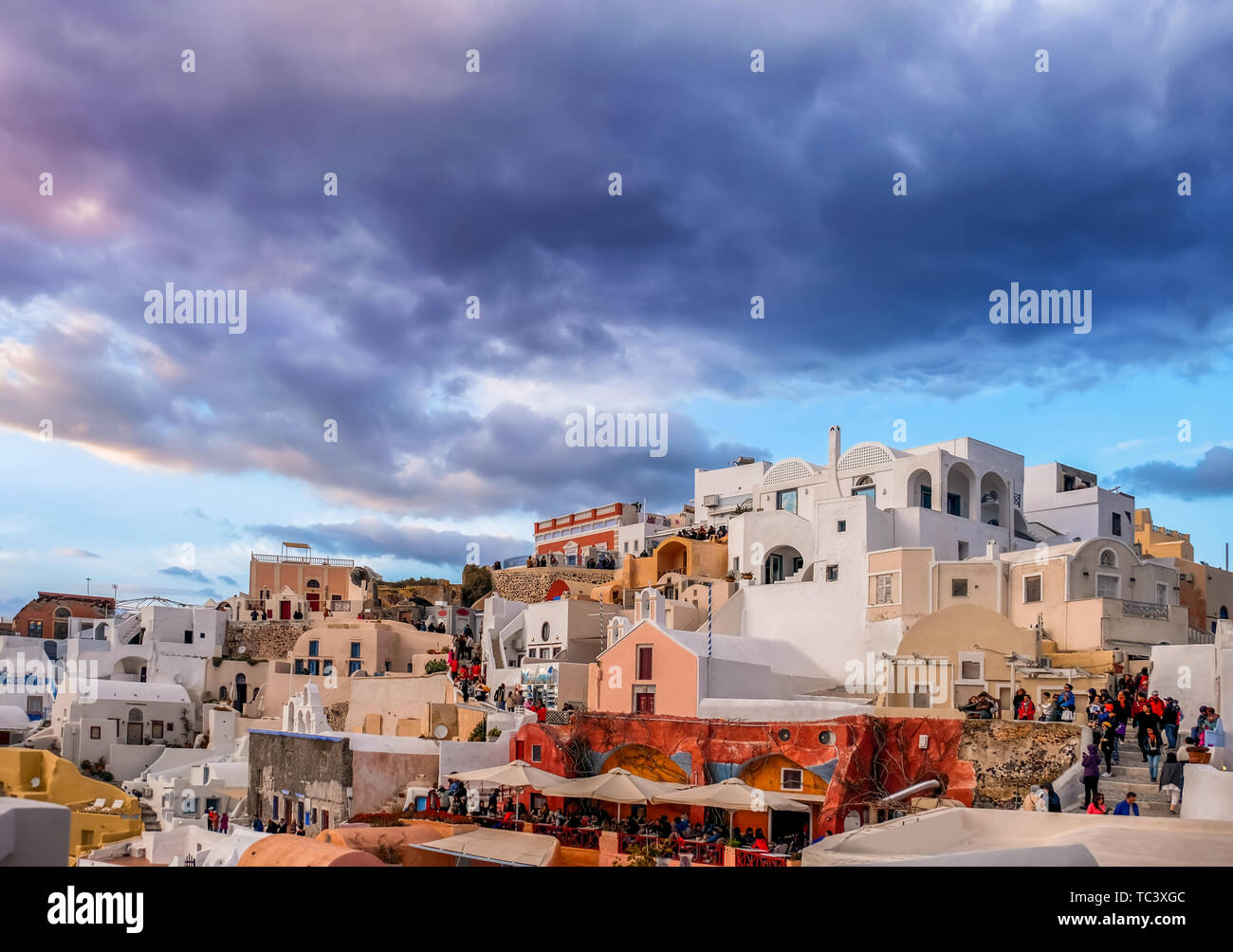 Beautiful view of city at sea resort Stock Photo - Alamy