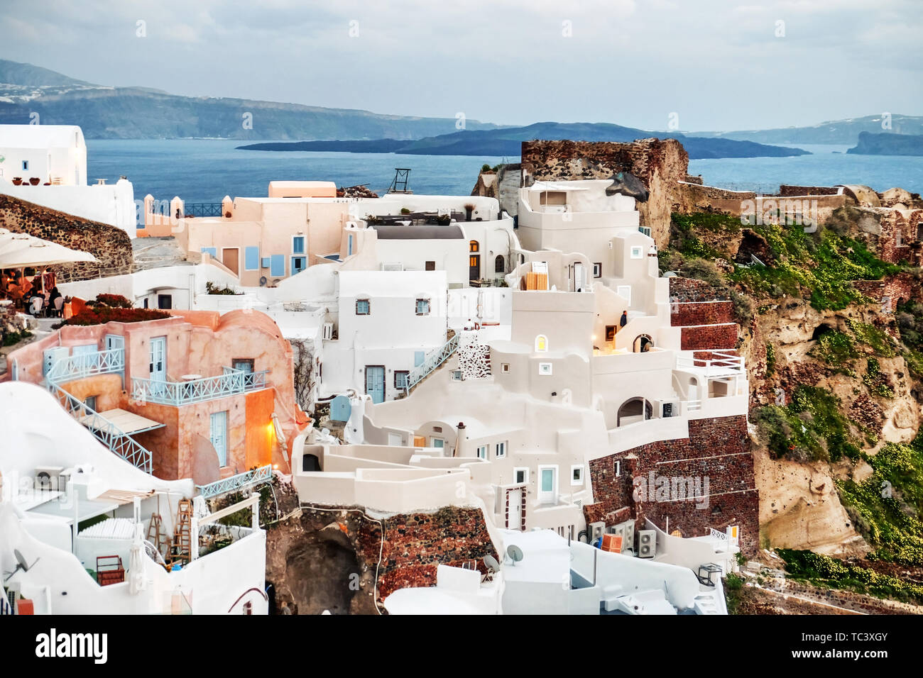 Beautiful view of city at sea resort Stock Photo - Alamy
