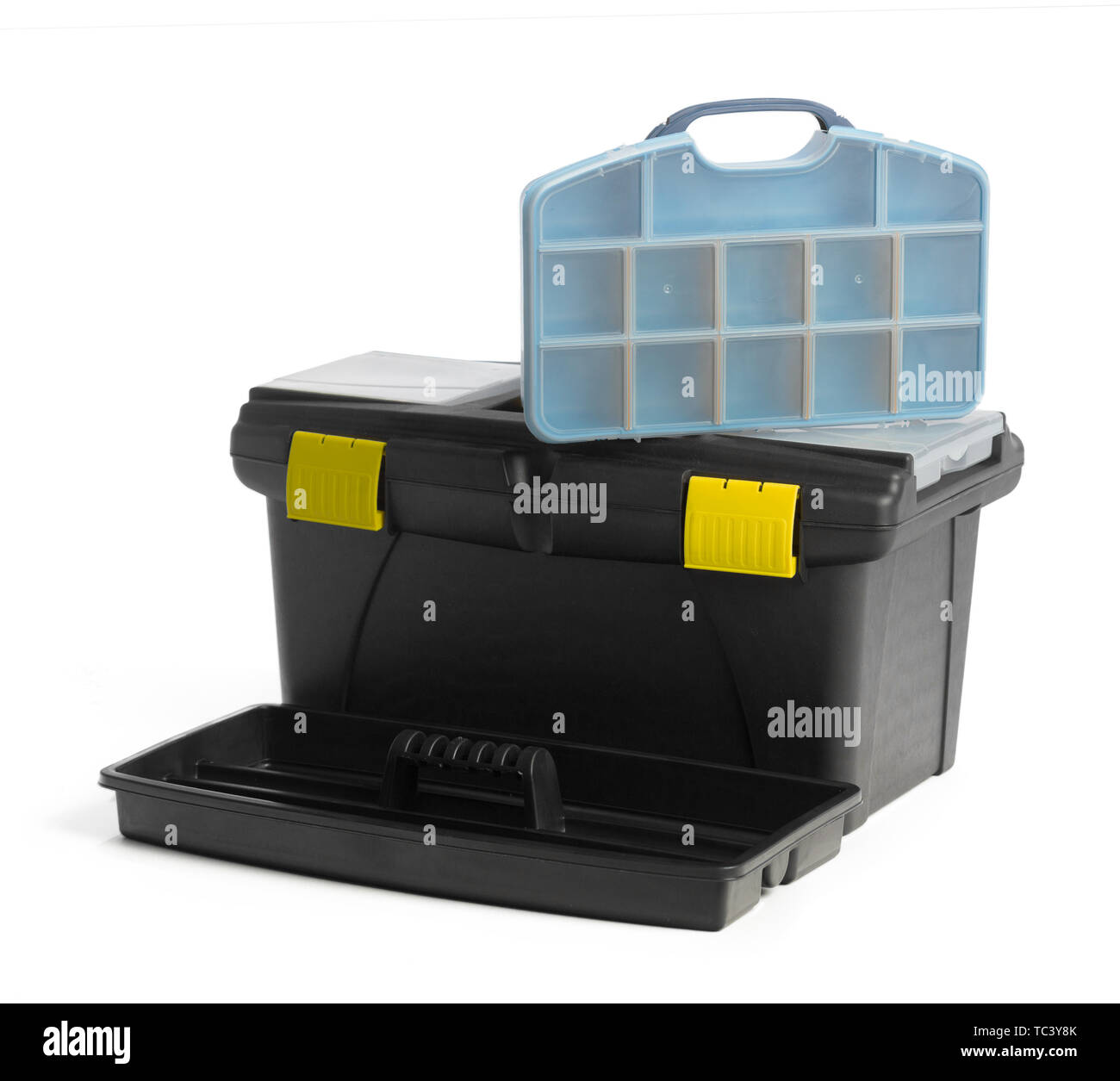 Toolkit box isolated on the white background Stock Photo - Alamy