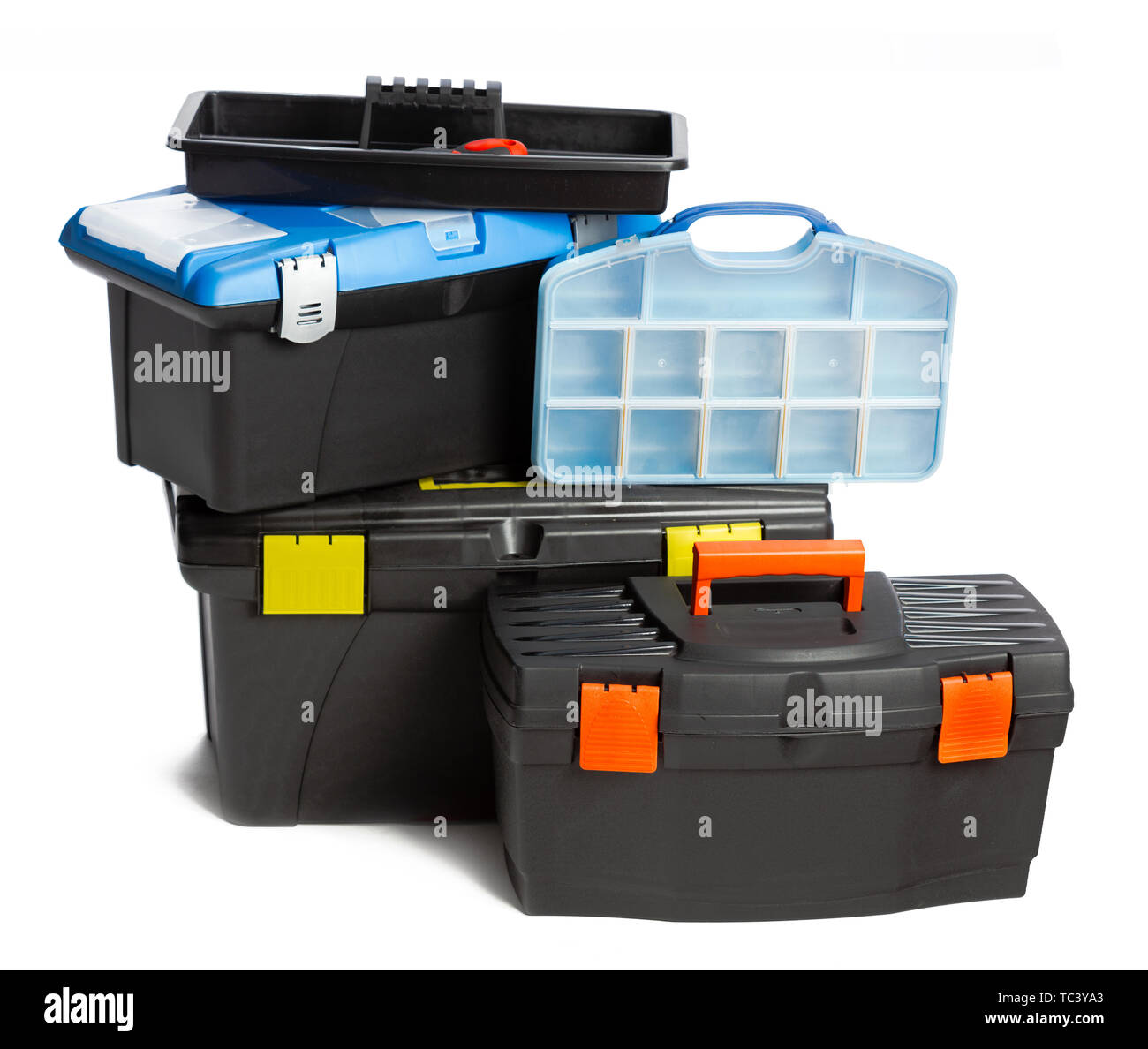 Toolkit box isolated on the white background Stock Photo - Alamy