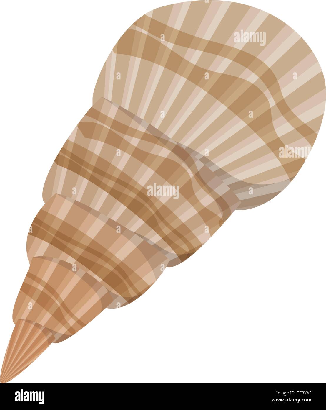 cute seashell on the sea in white background Stock Vector Image & Art ...