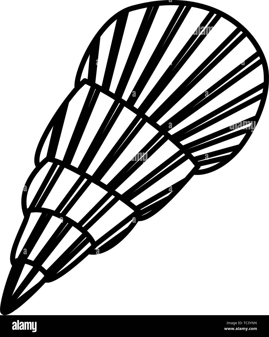 cute seashell on the sea in white background Stock Vector Image & Art ...