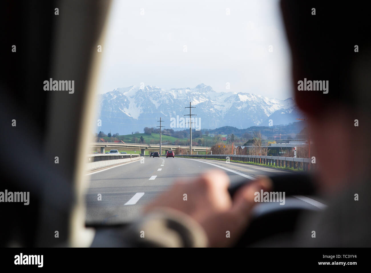 Taken through windshield of car hi-res stock photography and images - Alamy